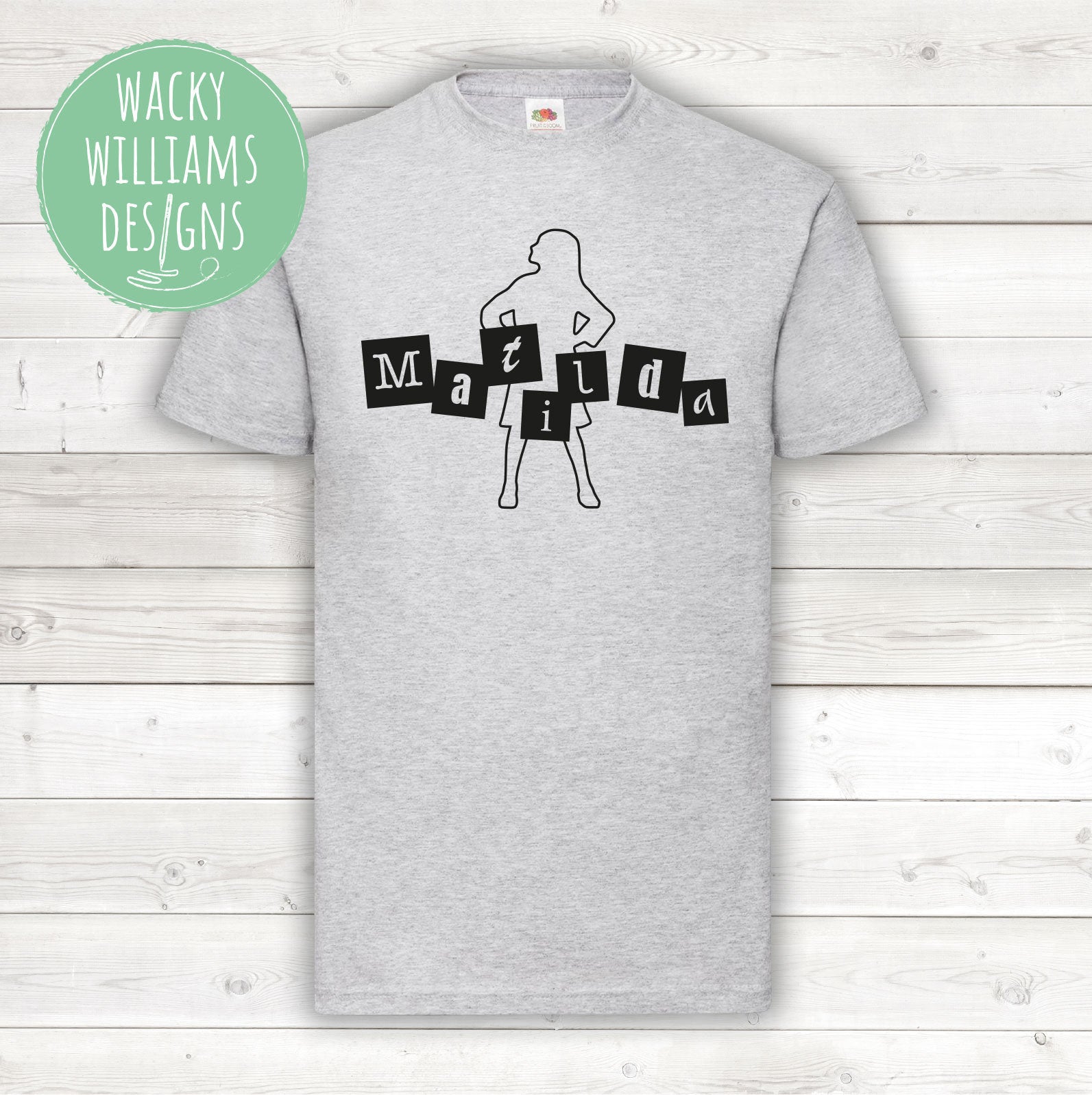 MATILDA t-shirt, Matilda silhouette – Wacky Williams Designs